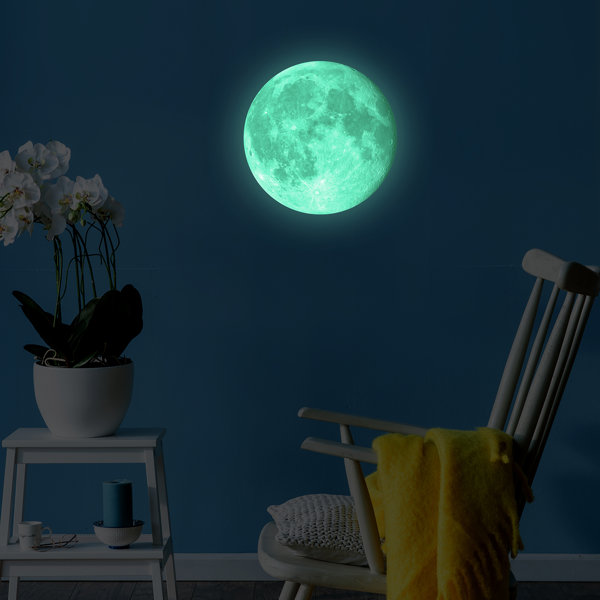 Ebern Designs Glow in Dark Moon Wall Decal & Reviews | Wayfair