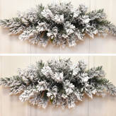 The Holiday Aisle® Winter Snow Flocked Faux Pine Swag & Reviews | Wayfair