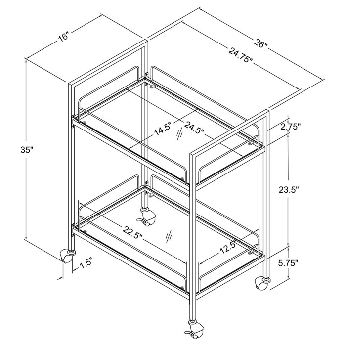 Howell Metal Bar Cart & Reviews | Birch Lane