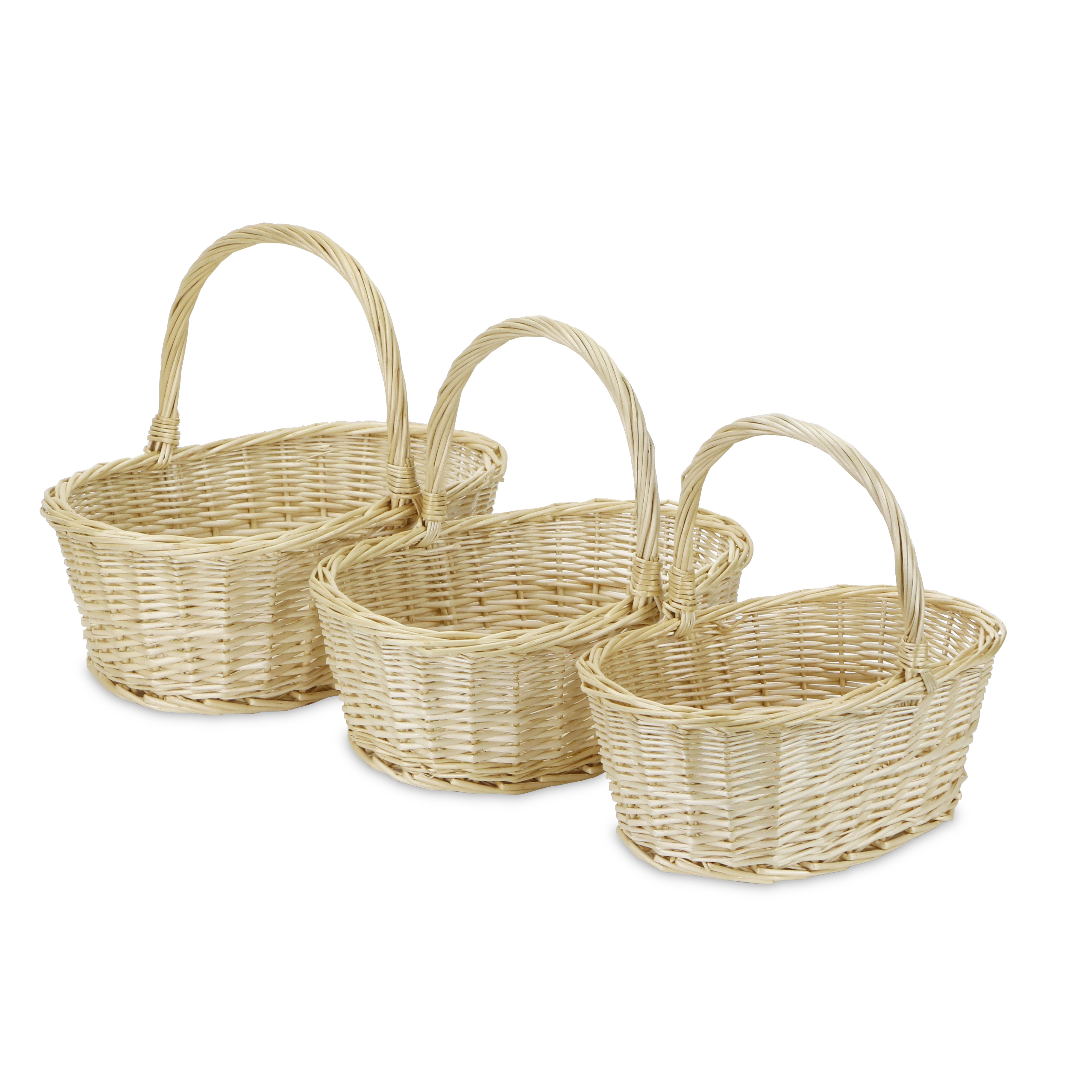 Bay Isle Home 3 Piece Wicker Basket Set | Wayfair