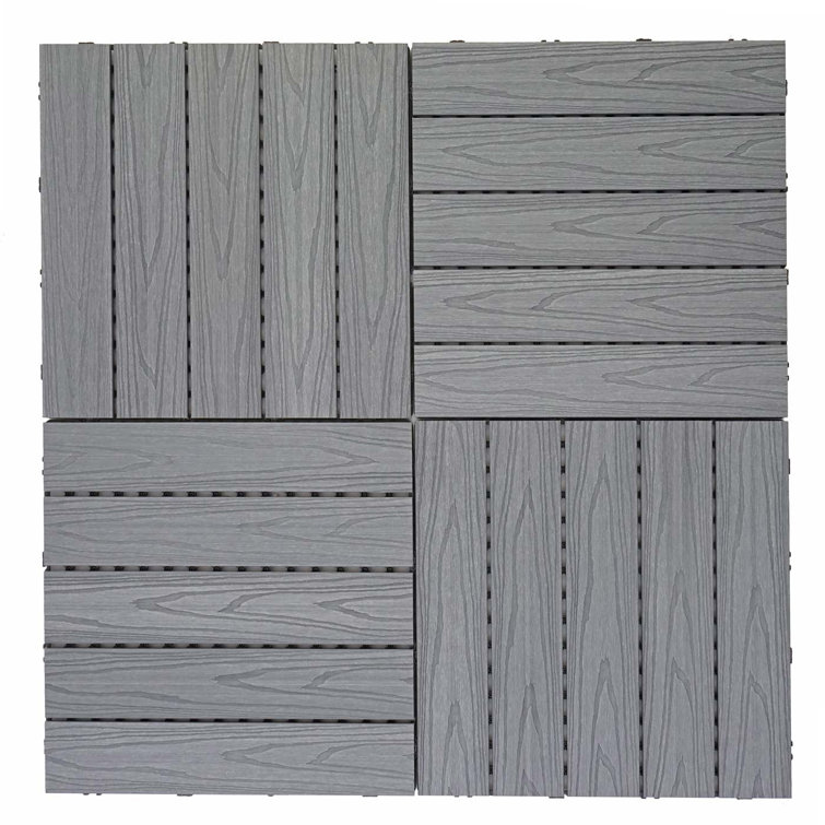 Symple Stuff 50cm x 50cm Wood Tile in Brown | Wayfair.co.uk