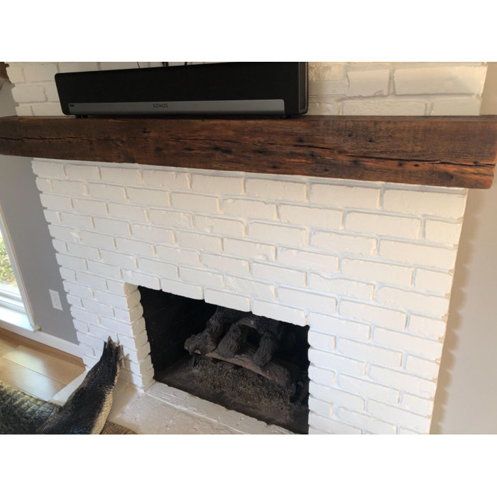 Creative Hardwoods Authentic Reclaimed Barn Beam Fireplace Mantel 6"H x ...