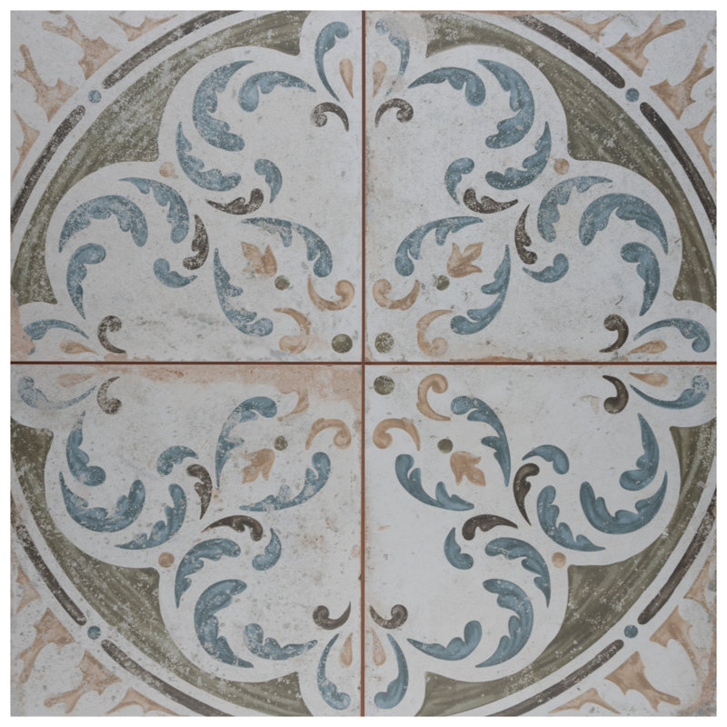 Merola Tile Kings 18" x 18" Ceramic Patterned Wall & Floor Tile | Wayfair
