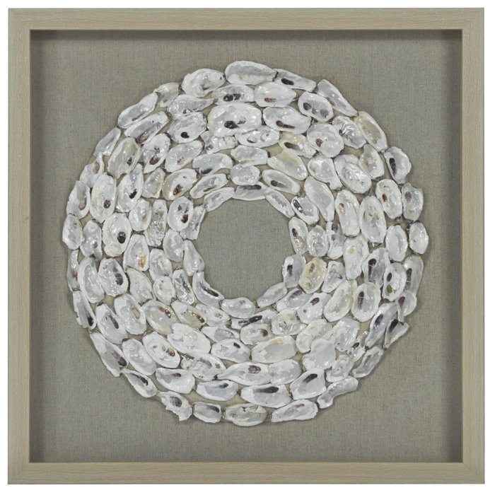 Dakota Fields Oyster Shell Rings Shadow Box Wall Décor & Reviews | Wayfair