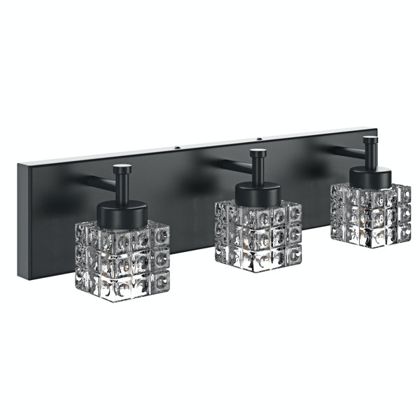 Mercer41 Derquan 3-Light Modern Square Glass Light Shade Dimmable ...