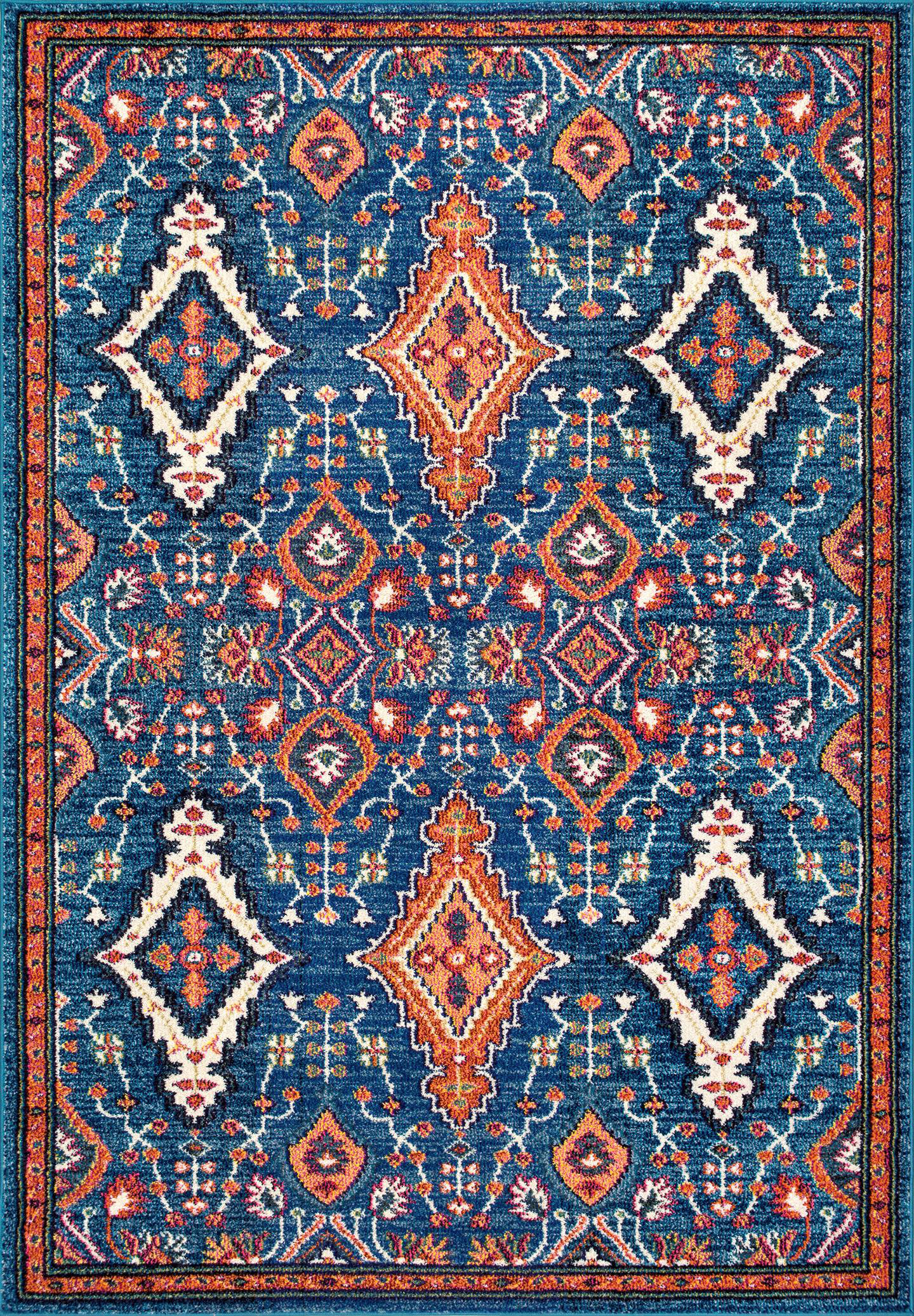 World Menagerie Brooklyn Orange/Blue Rug & Reviews | Wayfair.co.uk
