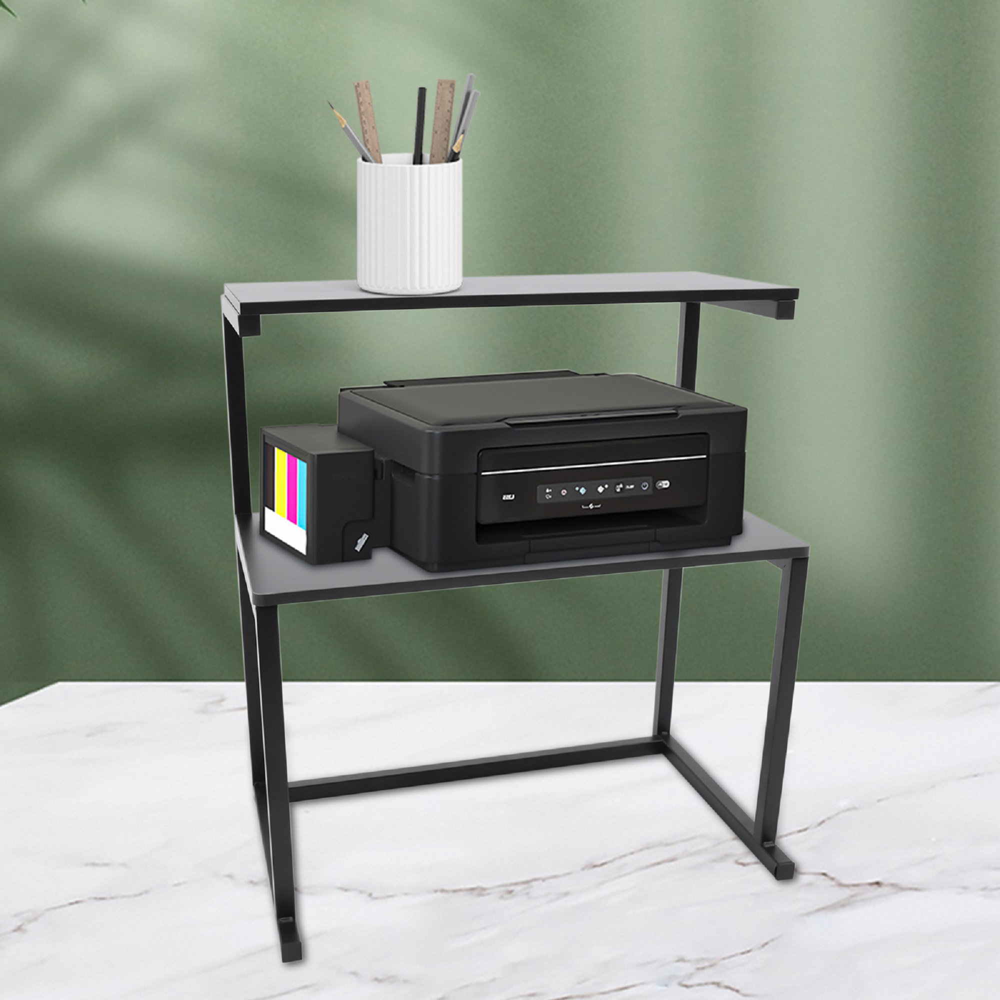 Rebrilliant Black 3-Tier Printer Stand Large Size High Capacity Storage ...