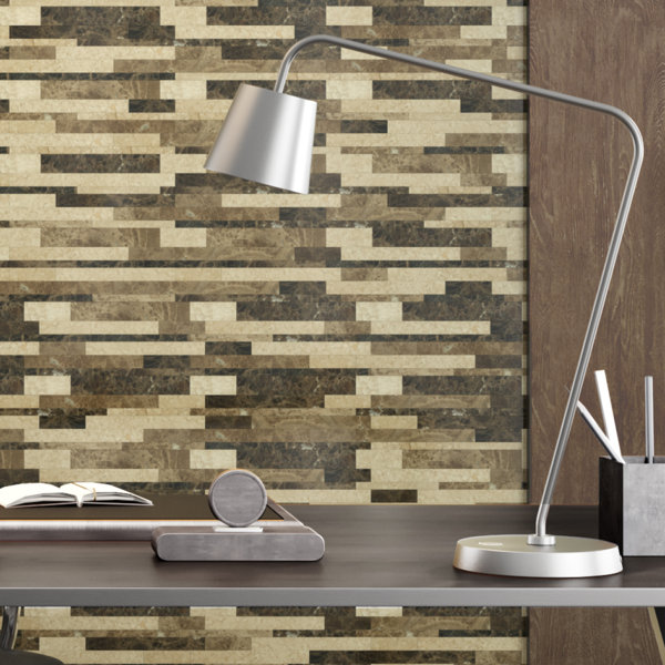 Speed tiles 10" x 12" Natural Stone Peel & Stick Mosaic Tile | Wayfair