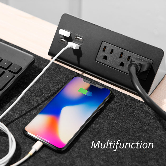 GDL Two Desk Edge Mount Power Outlets With Usb Charge Ports & Reviews ...