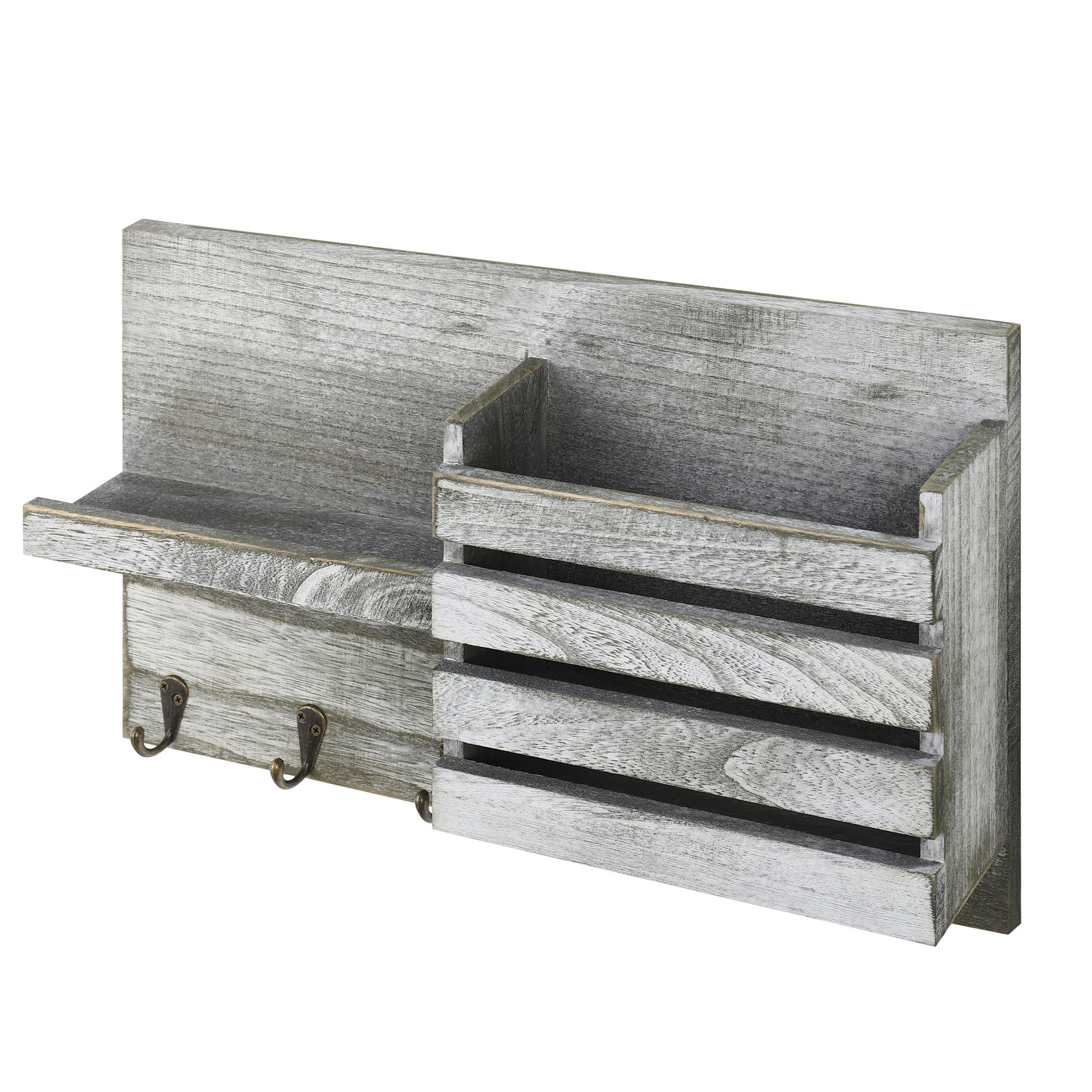 Gracie Oaks Mail Rack Key Holder Hanger Wall Letter Organizer with ...