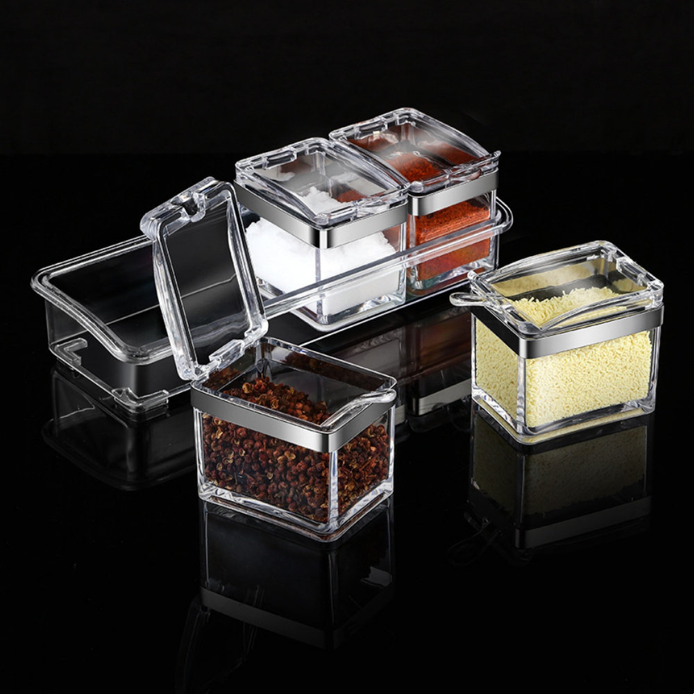 Prep & Savour Kitchen Acrylic Seasoning Box - Premium Quality Pure ...