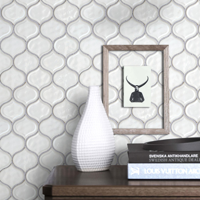 Supreme Tile Jolanda 3" x 3" Glass/Ceramic/Natural Stone Grid Mosaic ...