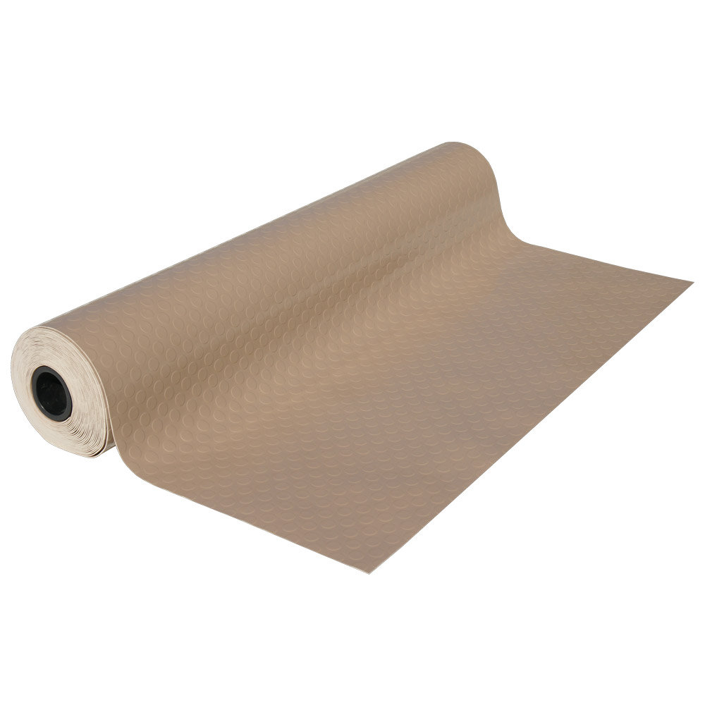 Rubber-Cal, Inc. Metallic "Coin-Grip" Garage Flooring Roll in Beige ...