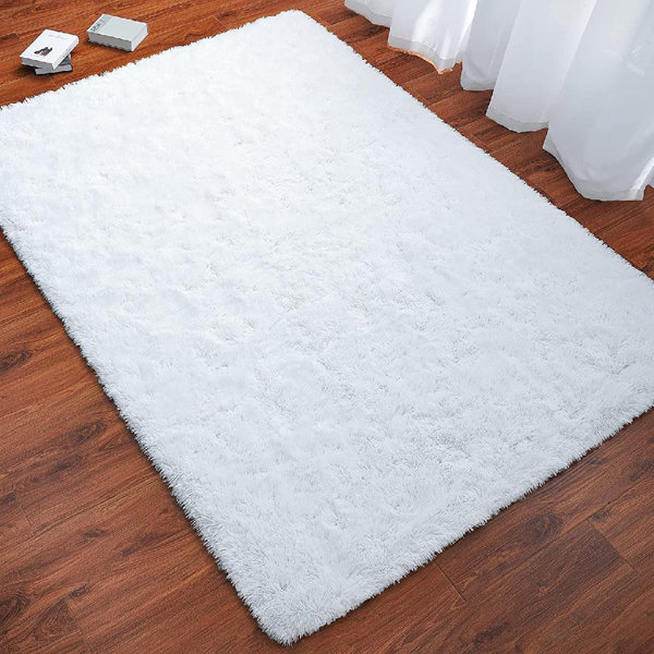 Mercer41 Dessiree Faux Fur White Rug | Wayfair