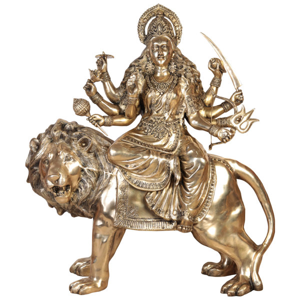 Exotic India Simhavahini Goddess Durga (Large Size) | Wayfair