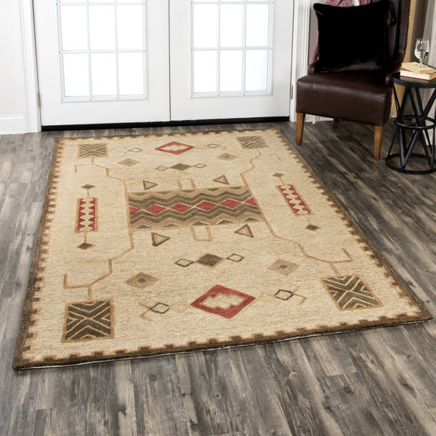 Loon Peak® Potts Handmade Hand Tufted Wool Rust Rug & Reviews | Wayfair