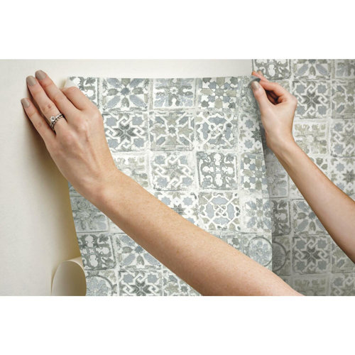 York Wallcoverings Peel & Stick Patchwork Wallpaper & Reviews | Wayfair