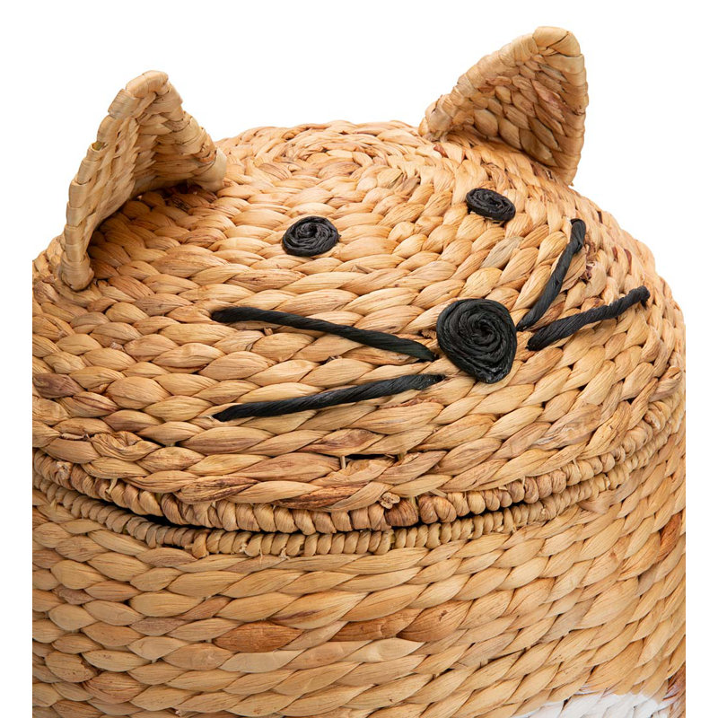 Bayou Breeze Woven Cat-Shaped Storage Basket | Wayfair