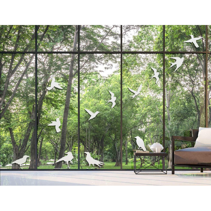 Millwood Pines Bird Window Decal | Wayfair