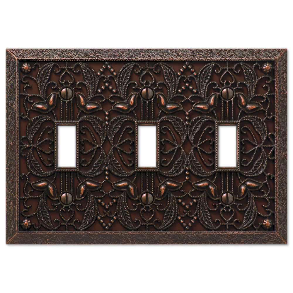 AmerTac Filigree 3-Gang Toggle Light Switch Wall Plate & Reviews | Wayfair