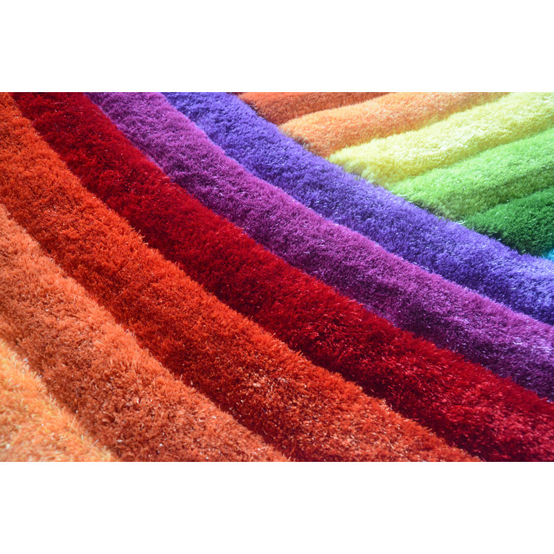 Orren Ellis Performance Red/Yellow Rug & Reviews | Wayfair