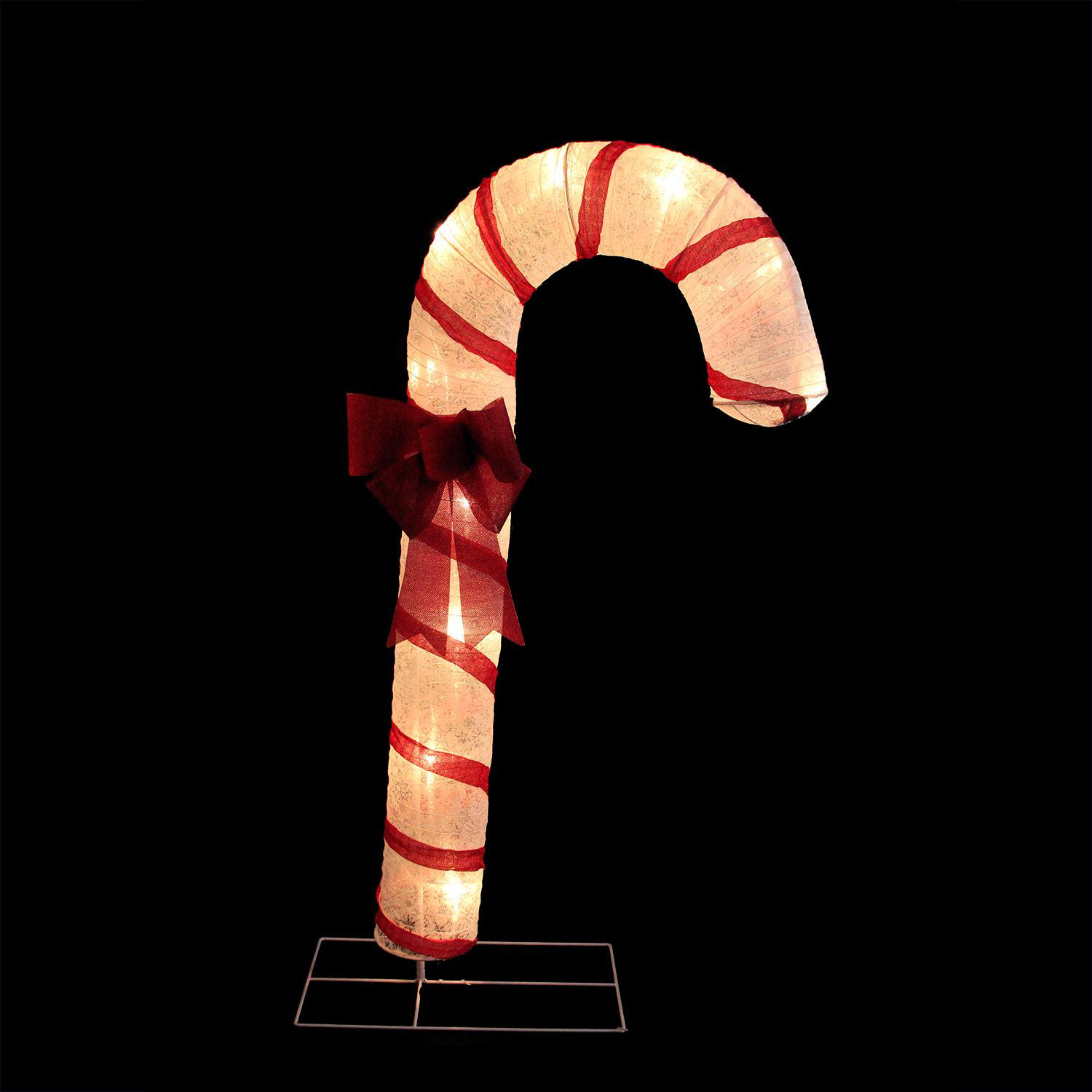 Northlight 72" Pre-Lit Red and White Glitter Candy Cane Christmas ...