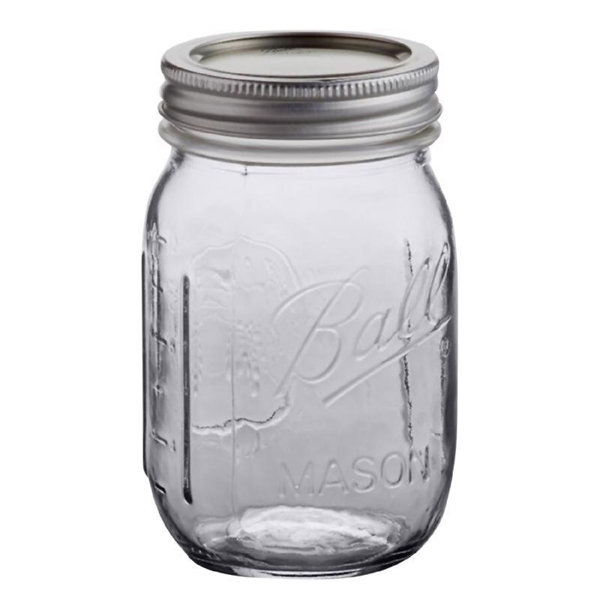 Ball 61000 Regular Mouth Mason Jars, 1 Pint (16 Oz), Box Of 12 | Wayfair
