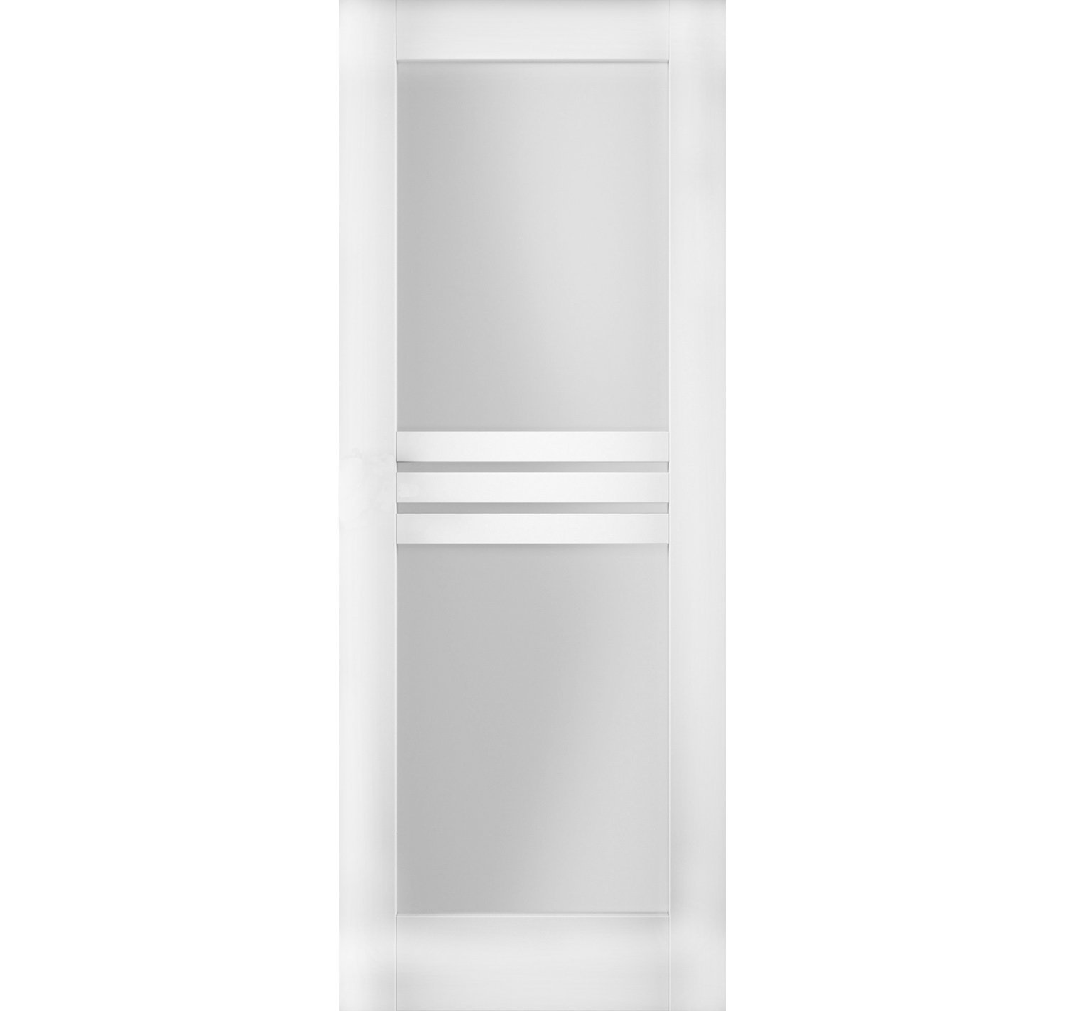VDomDoors Mela Frosted Glass Standard White Door Slab | Wayfair
