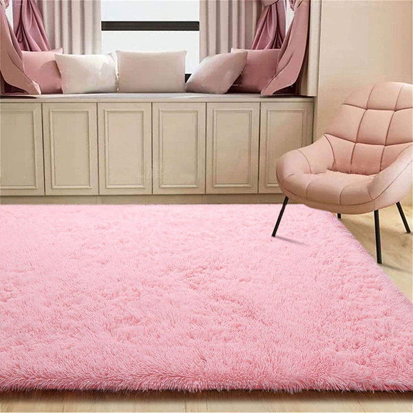 Rosdorf Park Summerdale Machine Tufted Performance Pink Rug & Reviews ...