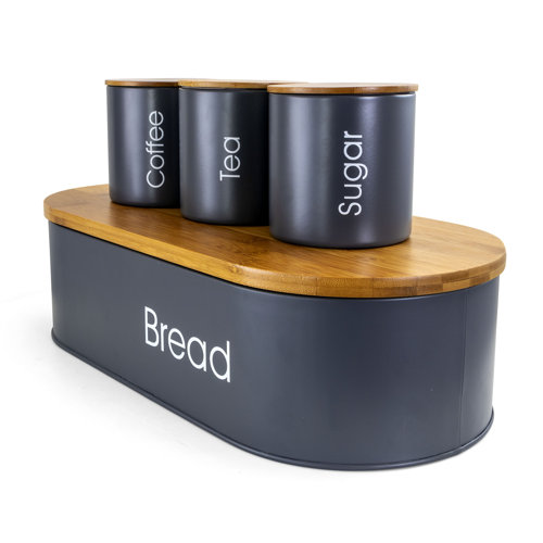 Ebern Designs 4 Piece Kitchen Canister Set & Reviews | Wayfair