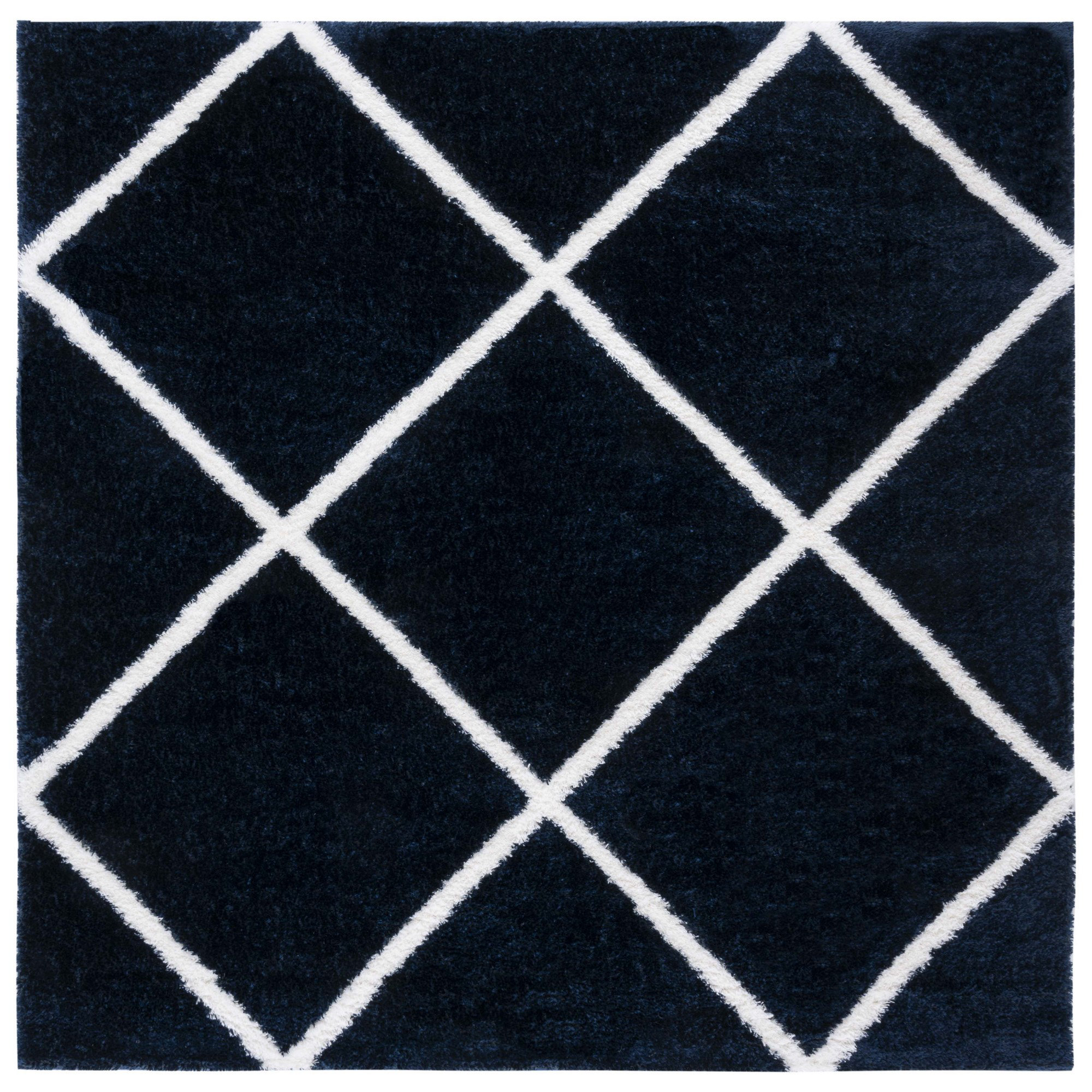 Latitude Run® Performance Navy/White Rug | Wayfair