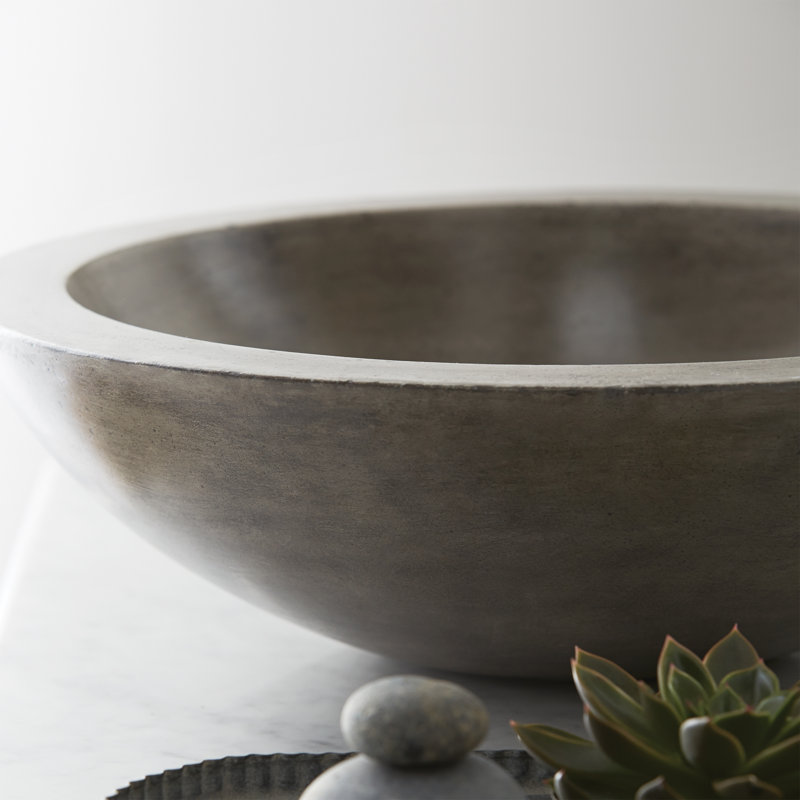 Native Trails Morro 17'' Concrete Circular Vessel Bathroom Sink ...