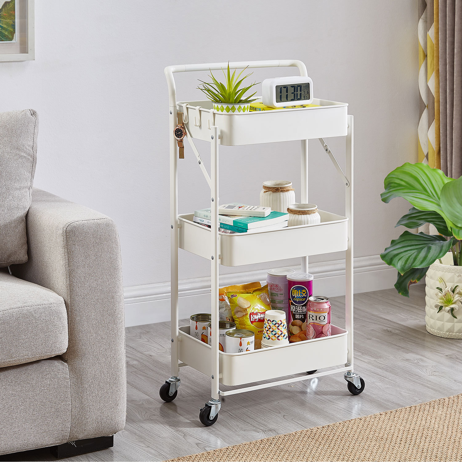 POPLARBOX Foldable Rolling Utility Cart & Reviews | Wayfair