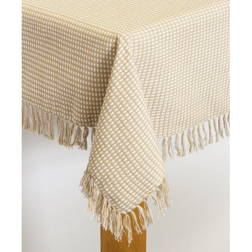 August Grove® Chesnut Gingham Cotton Tablecloth & Reviews | Wayfair