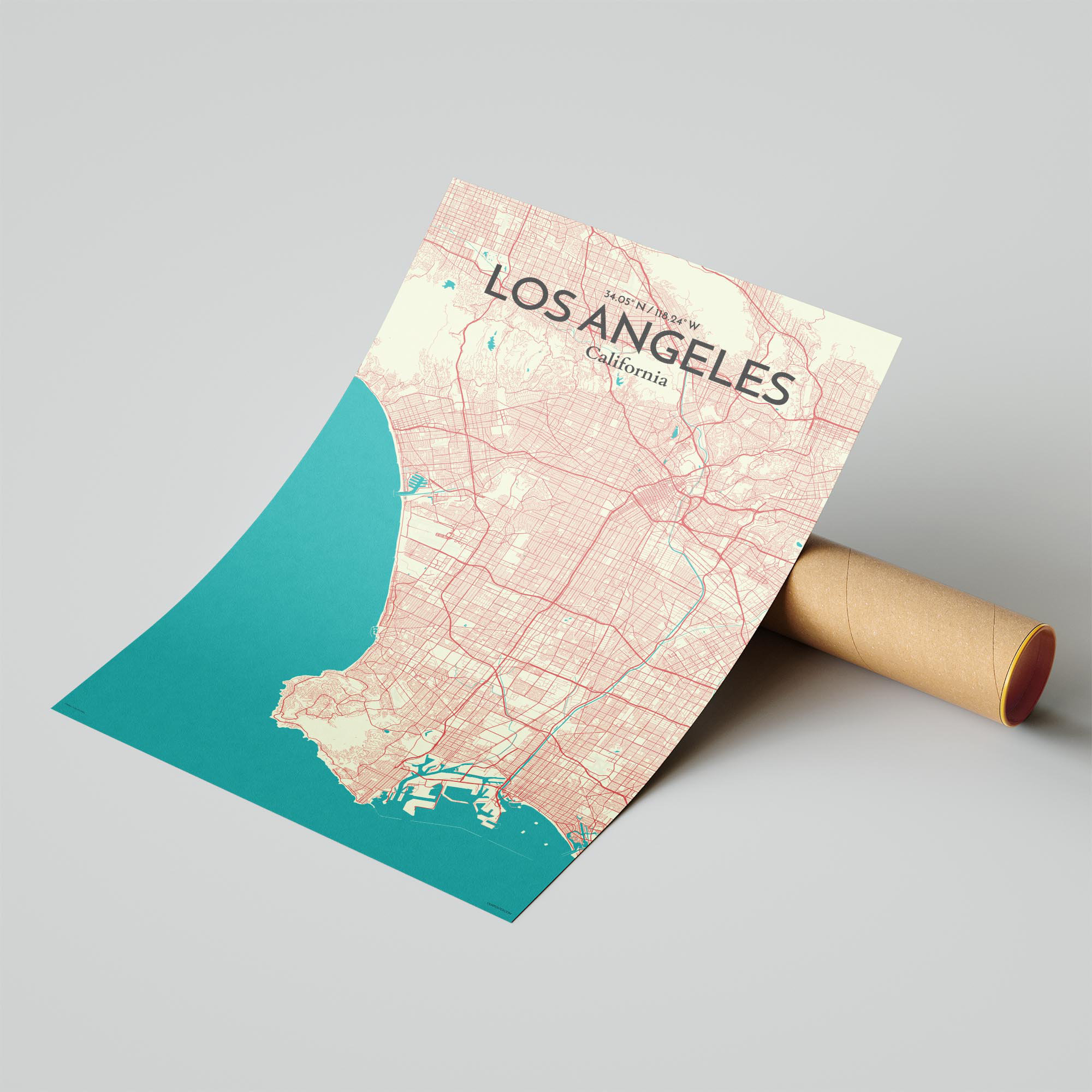 OurPoster.com Los Angeles City Map - Panoramic Graphic Art | Wayfair