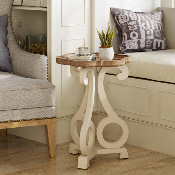 Ophelia & Co. Plaisance Rustic Farmhouse Cottage Core Accent End Table ...