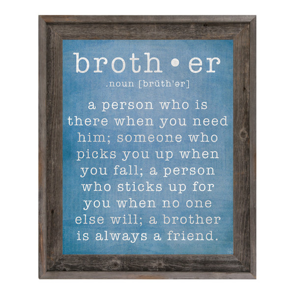 Brother-wall-art | Wayfair