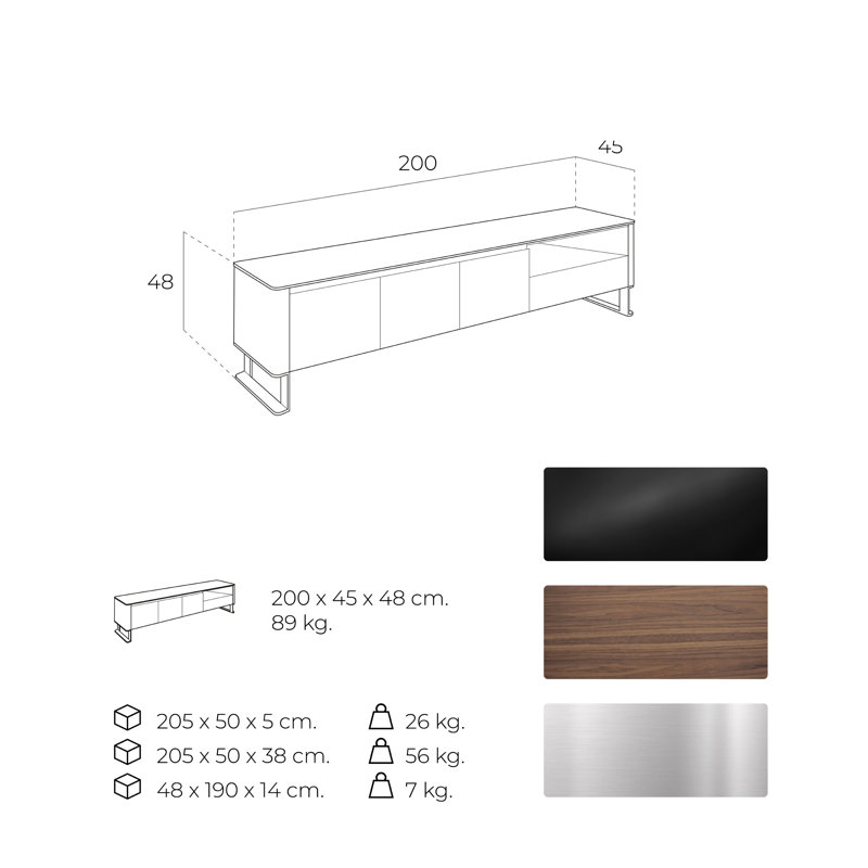 Angel Cerda Solid Wood TV Stand for TVs up to 88" | Wayfair.co.uk