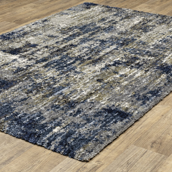 Steelside™ Sven Abstract Gray/Teal Area Rug | Wayfair