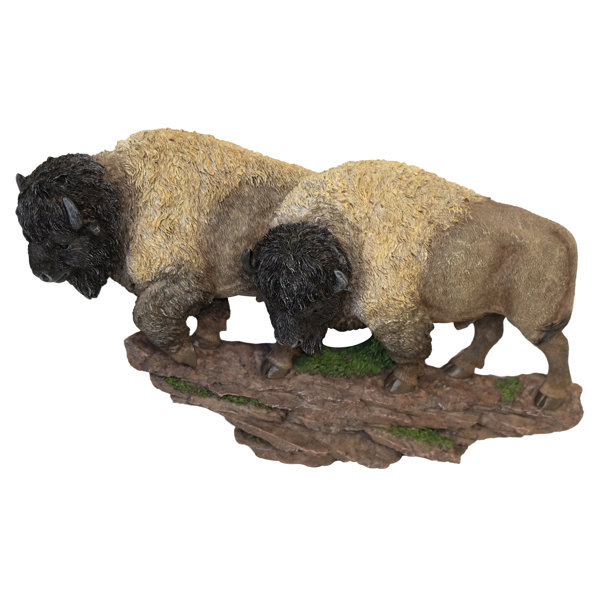 Union Rustic Double North American Bison Hanging Wall Décor | Wayfair