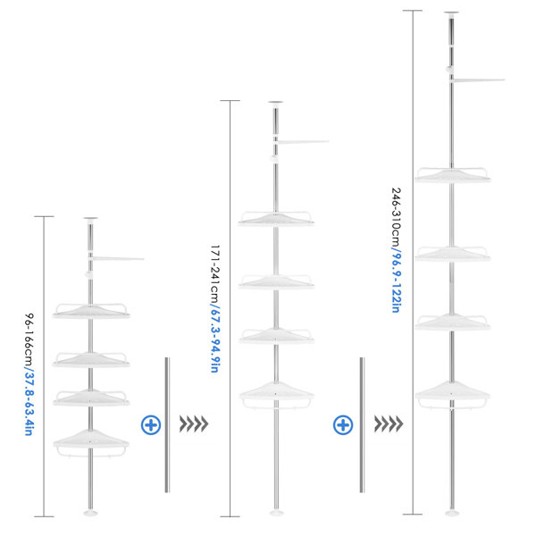 Rebrilliant Nathaniel Tension Pole Shower Shelf | Wayfair.co.uk