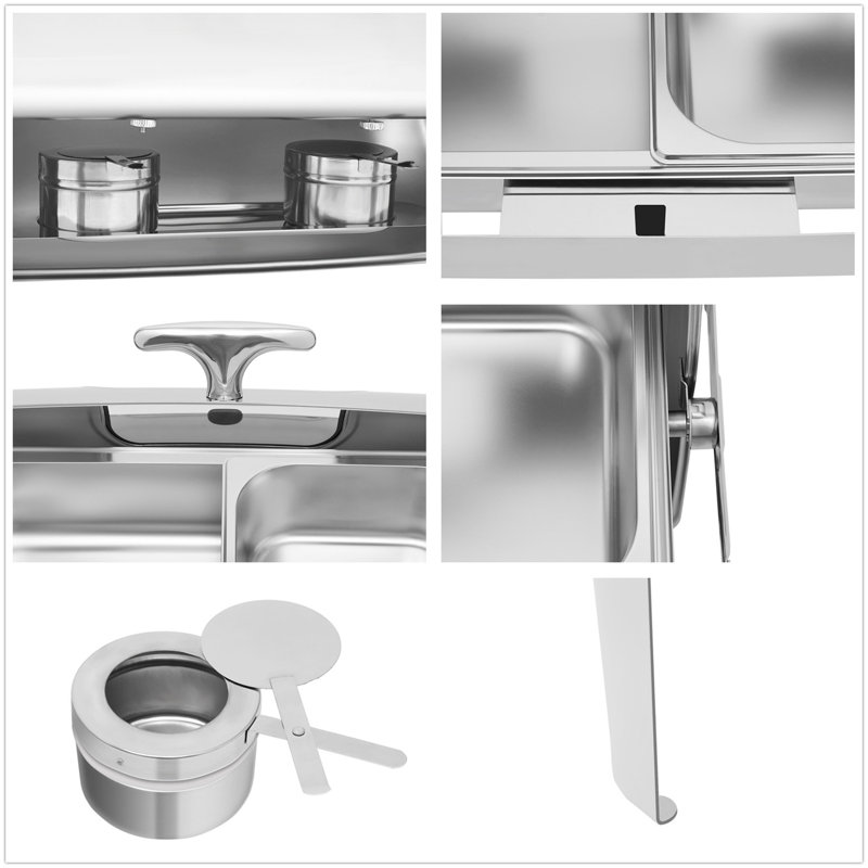 The Party Aisle™ Stainless Steel 14 Quarts Rectangle Chafing Dish | Wayfair