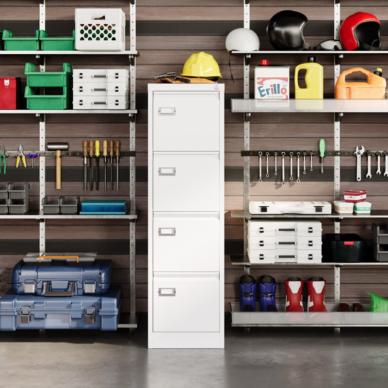 Latitude Run® 4-Drawer Vertical Filing Cabinet & Reviews | Wayfair