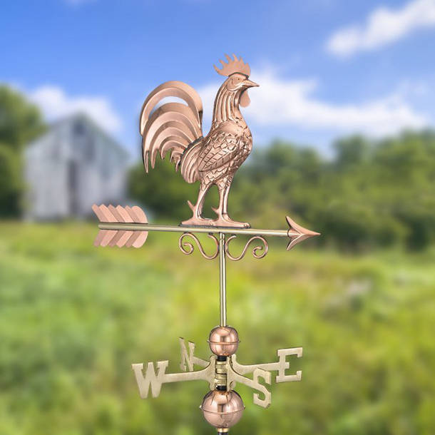 Montague Metal Products Deluxe Rooster Weathervane & Reviews | Wayfair