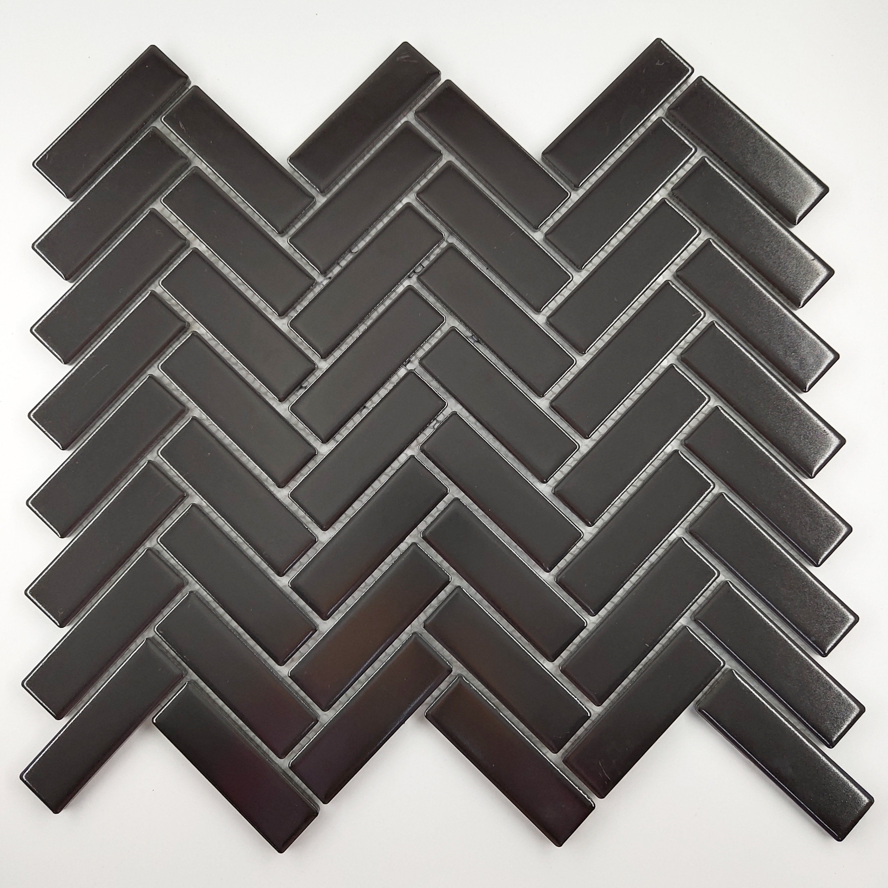 Parvatile (38178) 1" x 3" Porcelain Chevron Mosaic Wall & Floor Tile ...
