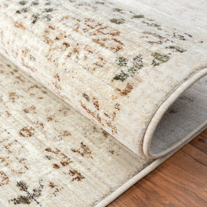 Bungalow Rose Evita Performance Ivory Rug | Wayfair