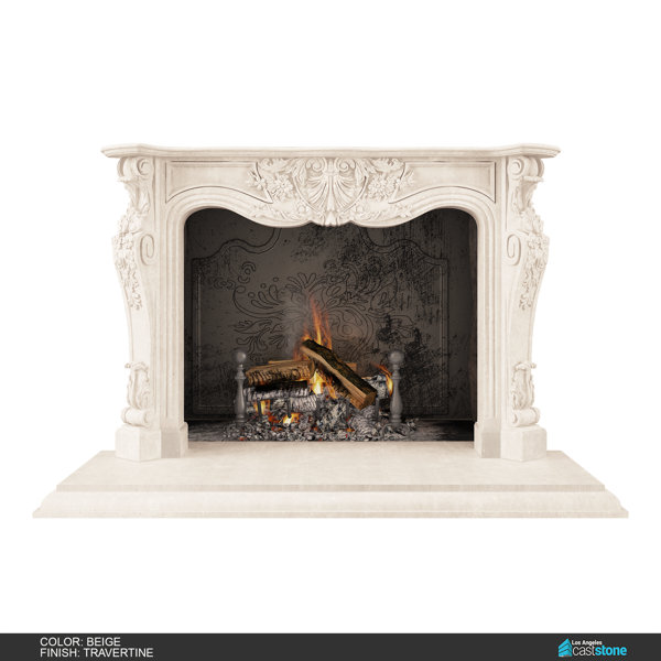 Los Angeles Cast Stone Athena Fireplace Surround | Wayfair