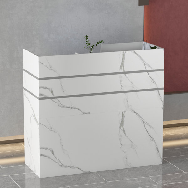 Latitude Run® Galva Rectangular Wood Reception Desk & Reviews | Wayfair