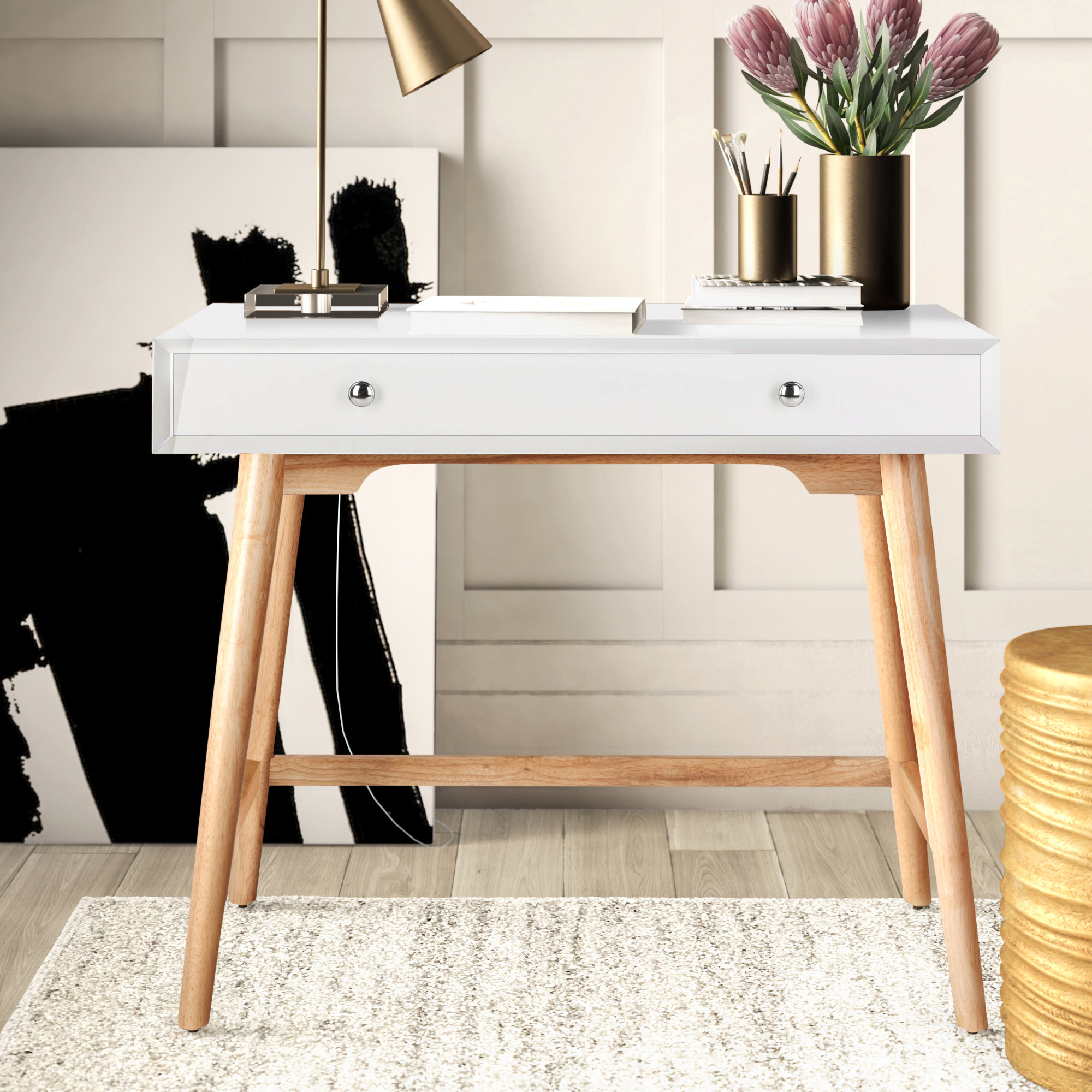 George Oliver Dannay 38'' Desk & Reviews | Wayfair