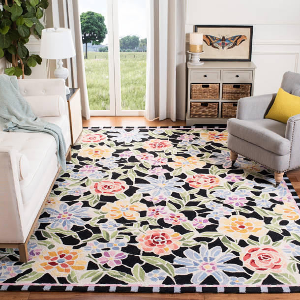 Lark Manor Hollander Handmade Hand Hooked Wool Ivory/Multi-color Rug ...